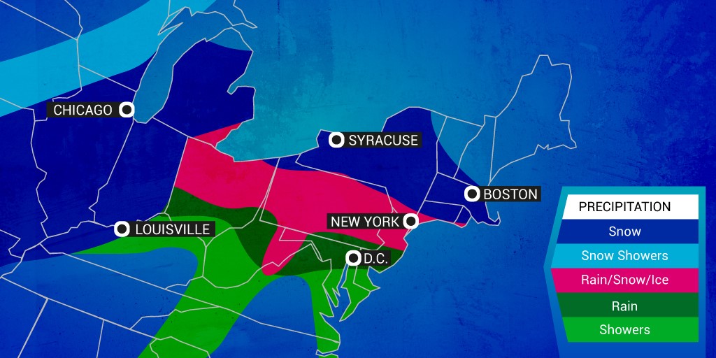 Round Two of Wintry Weather Mix Set Up for Much of Central and Eastern ...